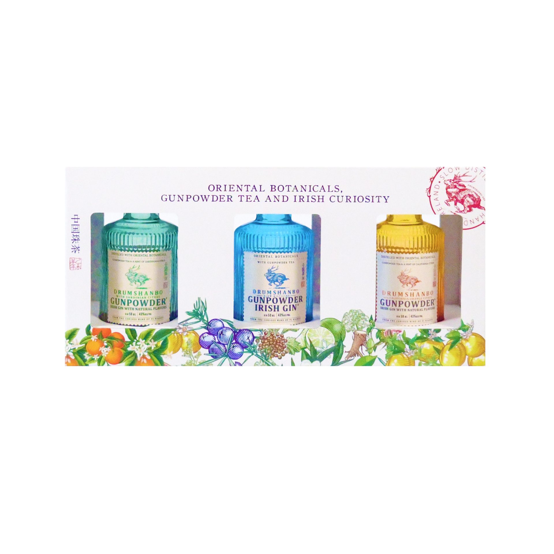 Drumshanbo Gunpowder Irish Gin Miniature Gin Trio Gift Box - The Shed ...